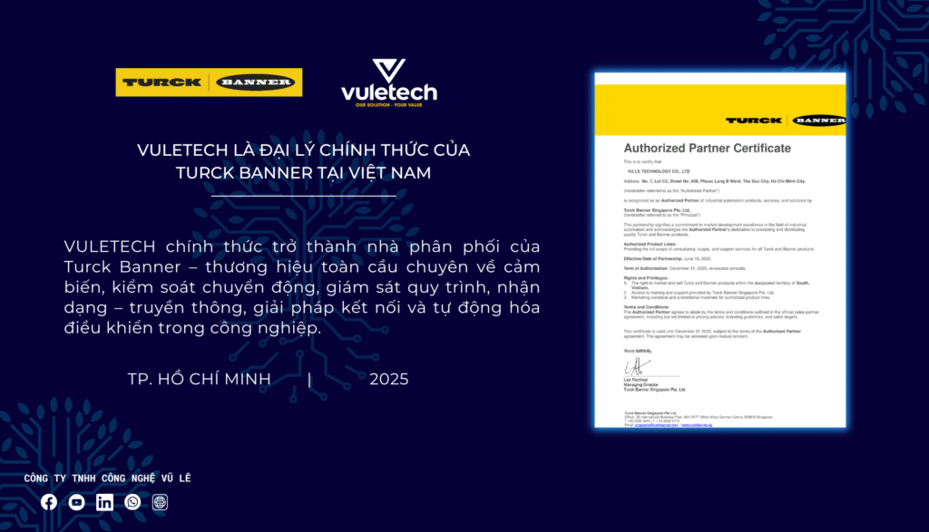 VULETECH là đại lý chính thức của TURCK BANNER tại Việt Nam - Vũ Lê Tech